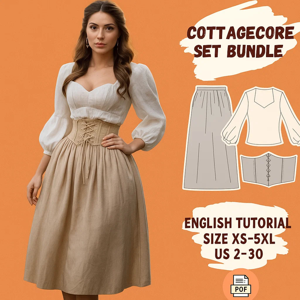 Cottagecore Set Sewing Pattern – Whisper Nights